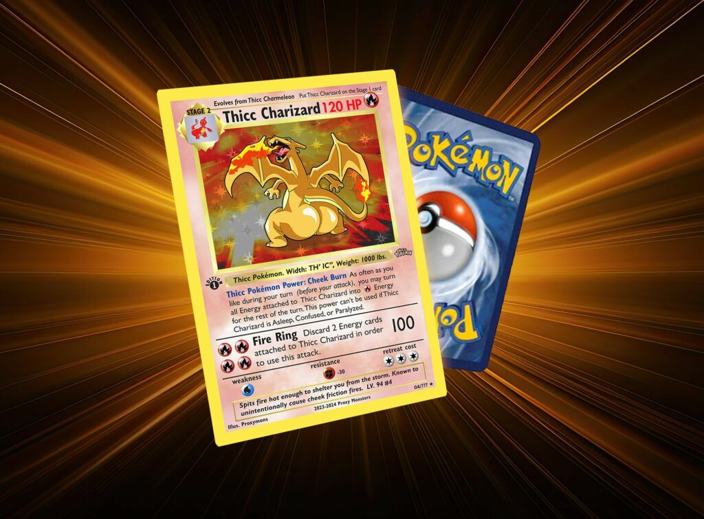 Thicc Charizard Pokemon Card Collectible Display – Proxymons